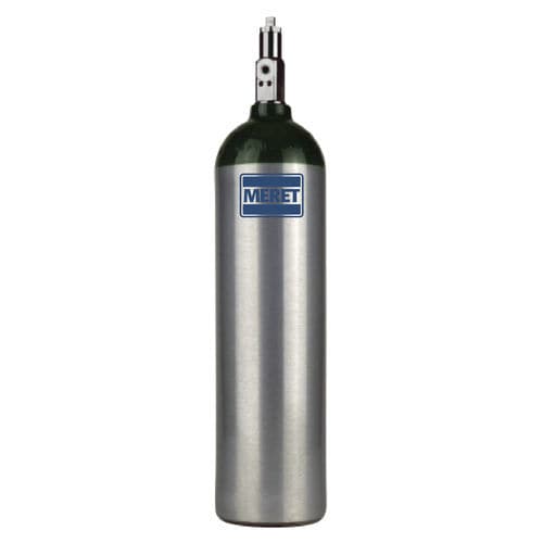 Oxygen medical gas cylinder - MJD - Meret - O2 / aluminum / green