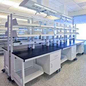 Laboratory bench with shelves - SIGMA CARTS™ - Mott Manufacturing