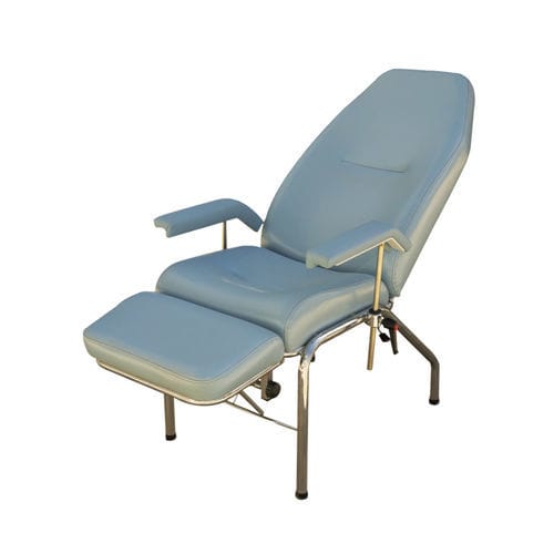Manual patient chair - Sté AMEL - with adjustable backrest / with legrest