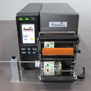 Container labeling machine - Pk-50-M - PACKIN - semi-automatic