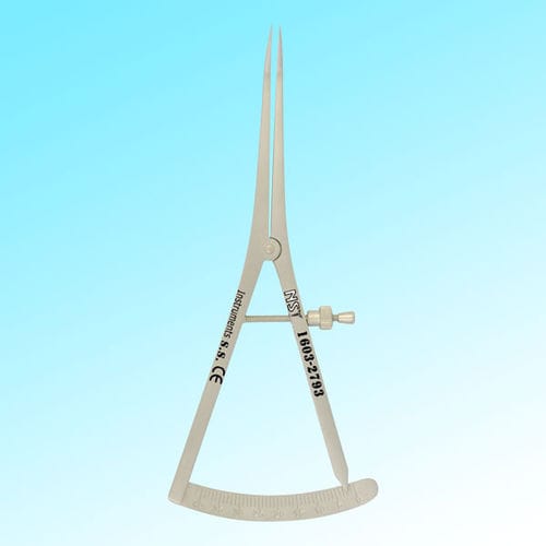 Dental depth measuring calipers - 1603-2793 - New Surgical Instruments Co. - Castroviejo / dial ...
