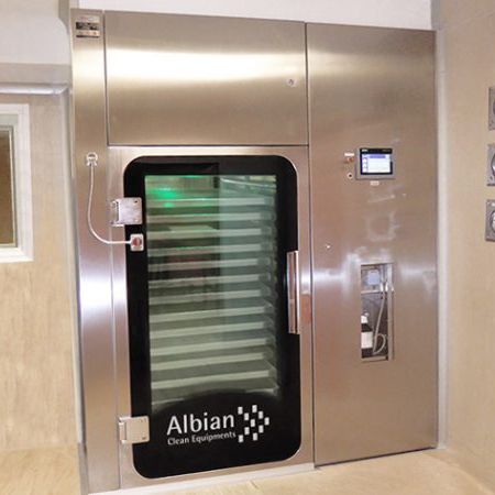 Clean room pass box - H2O2 - Albian Group - decontamination