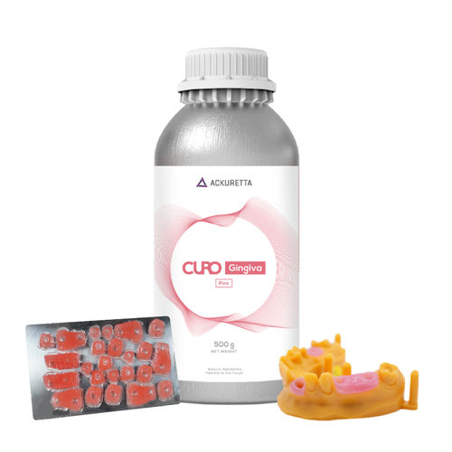 Resin dental material - CURO Gingiva - Ackuretta Technologies LLC - for dental restorations ...