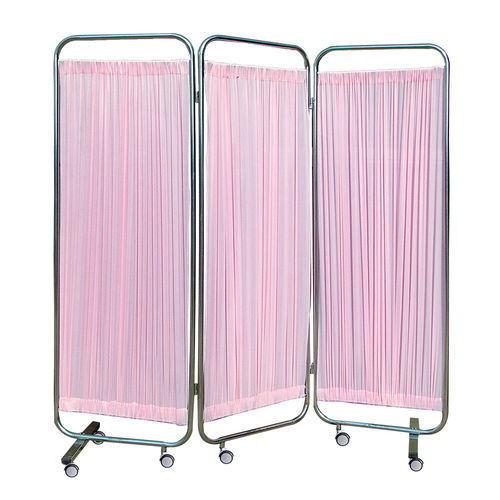 Folding hospital screen - E12 - Fangge Medical - on casters / 3-panel ...
