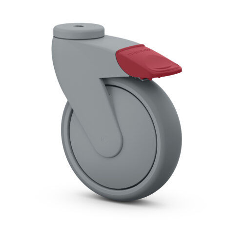 Polypropylene wheel - GK-J-S-100 PTE/K 80 - Manner Oy - rubber / with ...