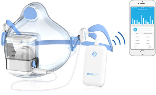 Vibrating mesh nebulizer - NS180-WM - e-LinkCare Meditech - with mask