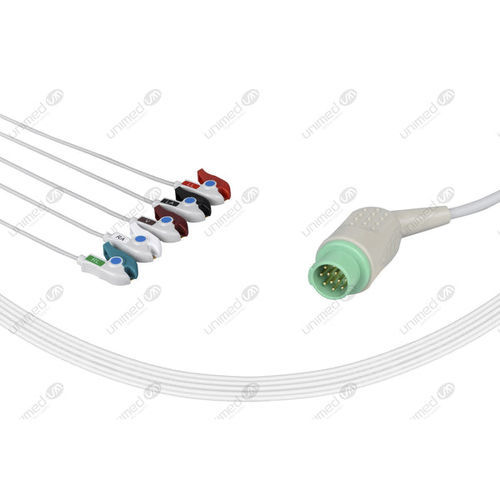Medical ECG cable - 2599P - Unimed Medical Supplies - 5-wire / for ...