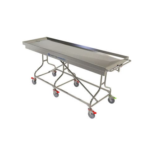 Forensic autopsy table - Shotton Parmed - mobile / fixed / stainless steel