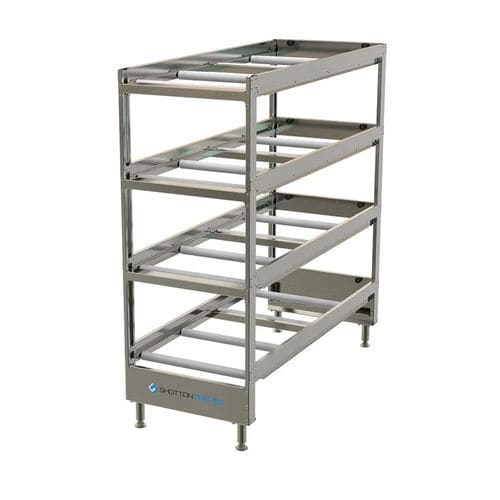 Body tray storage rack - Shotton Parmed - stainless steel