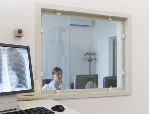 Viewing window - XrayCurtains - radiation protection / fixed / lead glass