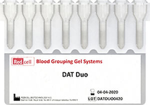 Blood typing test kit - RCDATDUO - Redcell Biotechnology - IgG / blood