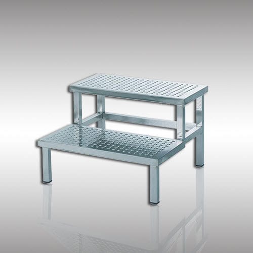 2-step step stool - 5606 - HYZMED Medical - stainless steel / non-slip