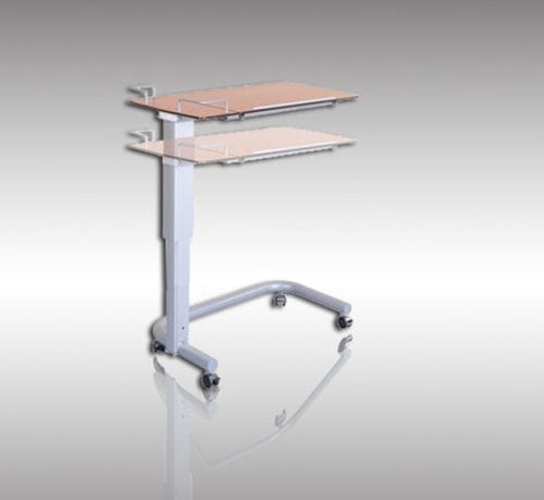 Height-adjustable overbed table - HYZ5509 - HYZMED Medical - on casters ...