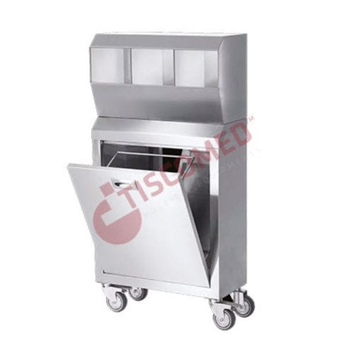 Linen cupboard - TDCA 2000 - Tiscomed - hospital / on casters / sterile