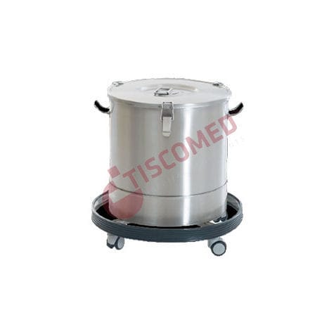 Trolley-mounted surgical basin stand - TKIB 3512 - Tiscomed - stainless ...