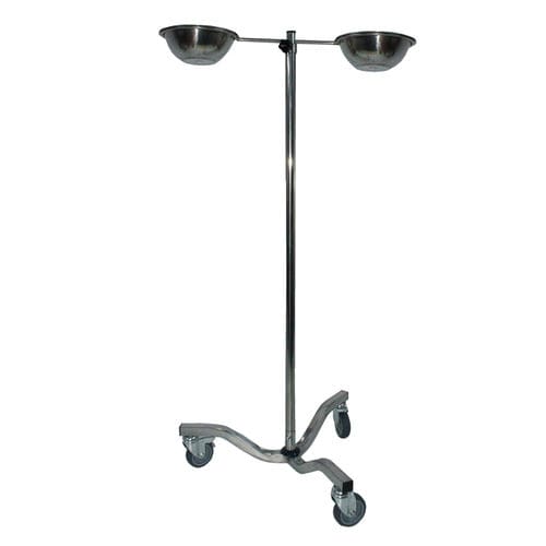 Double bin surgical basin stand - EROND - trolley-mounted