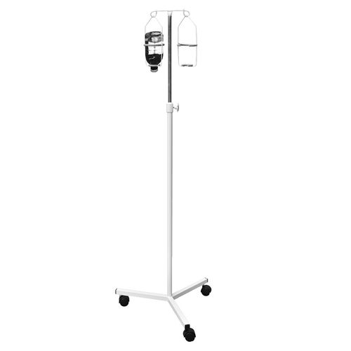 IV pole on casters - SHDV-E - Zapovit - 2-hook