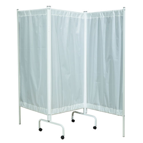 Hospital privacy screen on casters - SHP-3 - Zapovit - folding / 3-panel