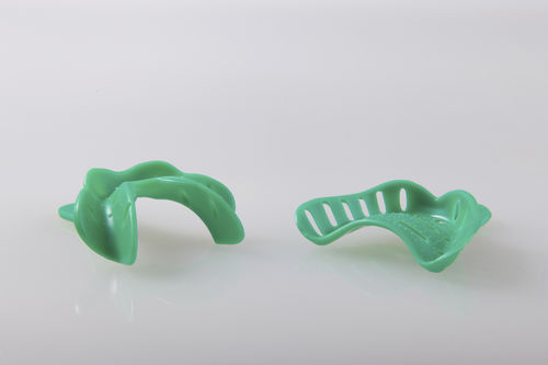Lower dental impression tray - Argen - upper / perforated / custom