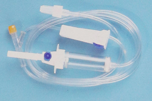 Infusion set with drip chamber - 1065 - Rongbo Medical - with stopcock