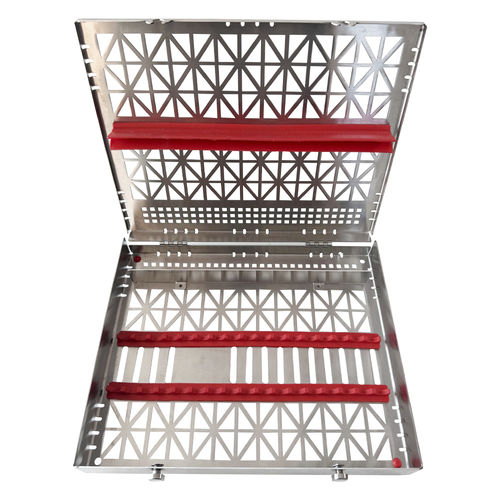 Dental instrument sterilization cassette - OR-9967 - Sheroski Sverige - perforated / stainless ...