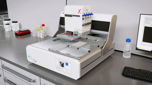 Automatic laboratory workstation - BioSpot® DX - Biofluidix - for ...