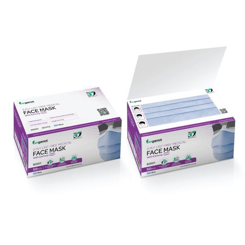 Latex-free surgical mask - B0501 - Bergamot - fiberglass-free / adult ...