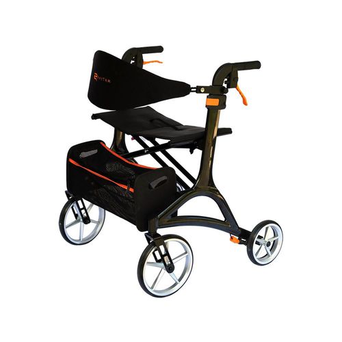 4-wheel rollator - 925HDBK - Rhythm Healthcare - aluminium frame / with ...