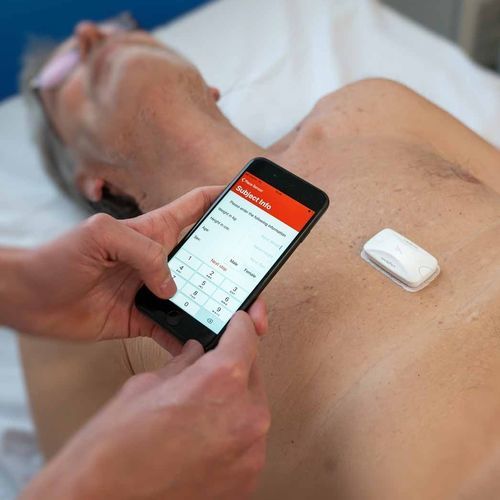 Smartphone-based patient monitor - Seismofit® - VentriJect - patch ...