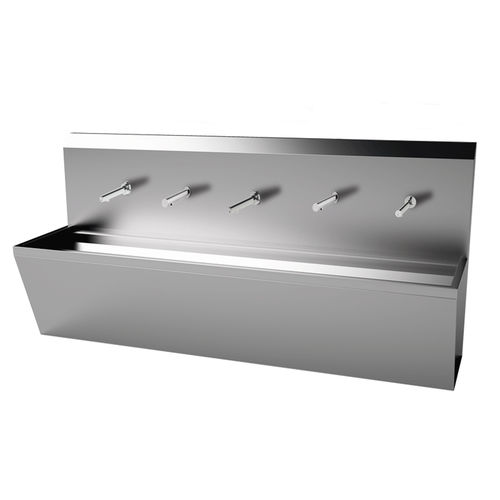 3-station surgical sink - OR-L158 - LASA - stainless steel / infrared ...
