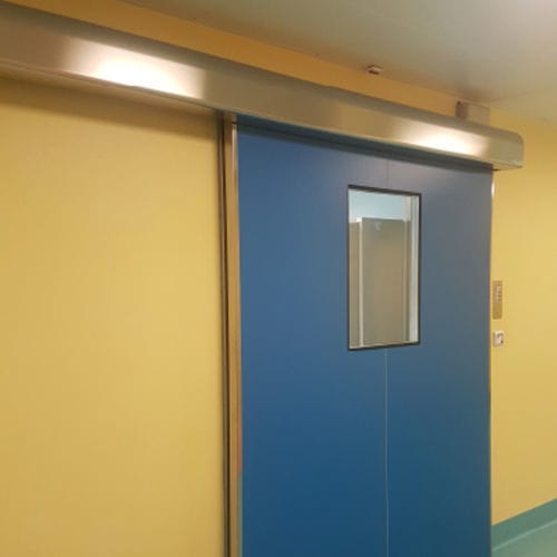 Radiation protection door - MeSpo - hospital / sliding / automatic