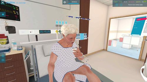 Training software - UbiSim - simulation / pneumology / nursing care
