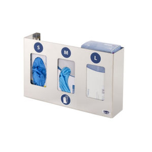 Glove dispenser - 20.B957330 - Medicom SAS - wall-mounted / stainless steel
