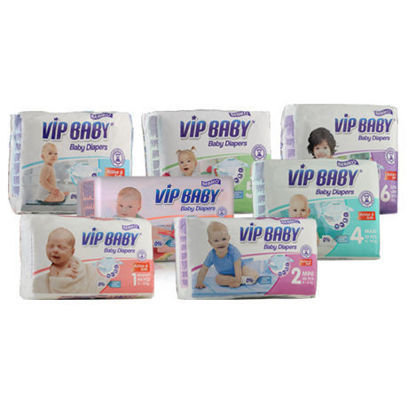 Pediatric diapers - VIP BABY® - Paksel - neonatal / stretchy / box of ...