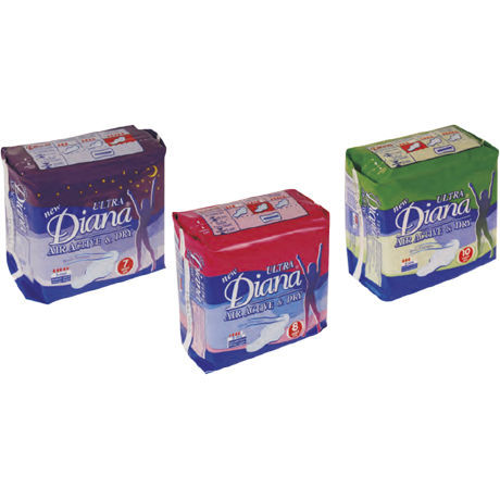 Women sanitary pad - Diana ULTRA - Paksel - breathable / box of 10 ...