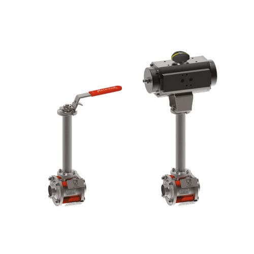 Ball valve - PY4 I CY - Meca-Inox - pneumatic / for food / cryogenic