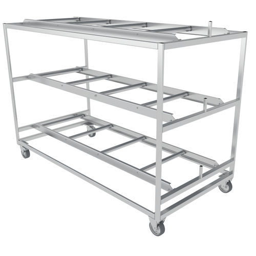 3-shelf shelving unit - N2-712-B - ALVO Medical - mortuary / stainless ...