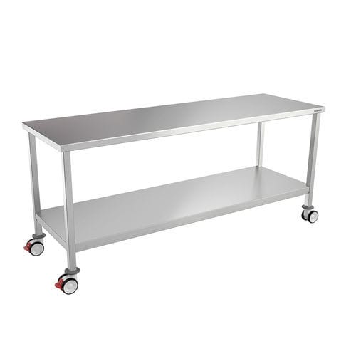 Work table - 822T12 - Bawer - square / stainless steel