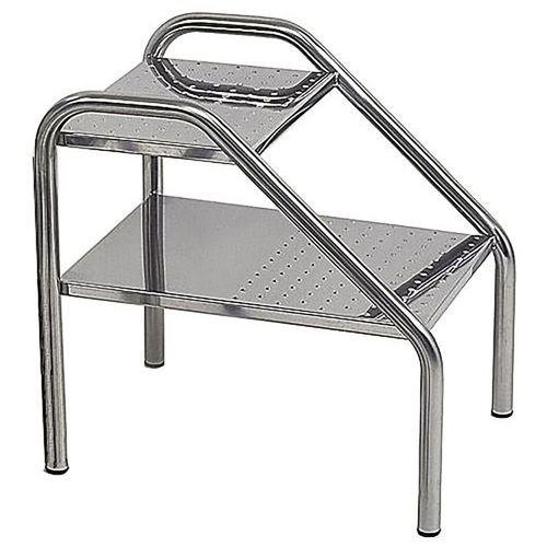 2-step step stool - 5607INOX - CARINA - stainless steel
