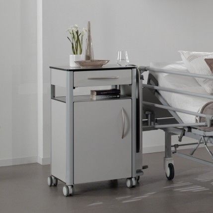 Bedside table on casters - ILANA TWO-SIDED - Haelvoet - with drawers