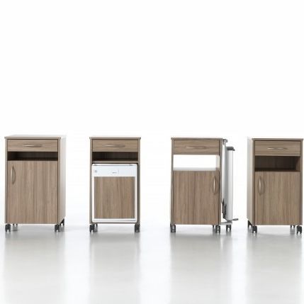 Bedside table on casters - QUADRA - Haelvoet - with drawers