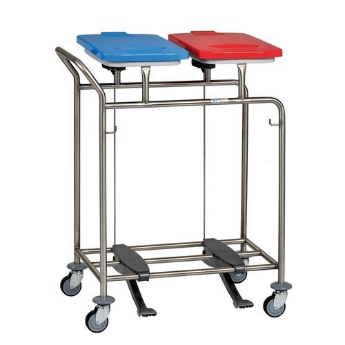 Medical linen trolley - W295LT - Hammerlit - transport / with foot ...