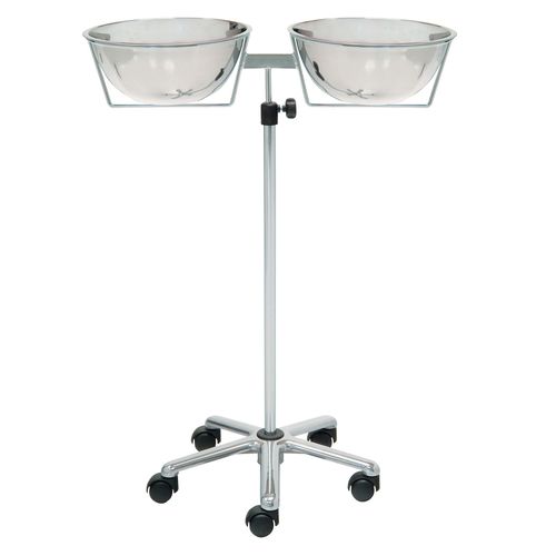 Double bin surgical basin stand - 22200 - Inmoclinc - trolley-mounted