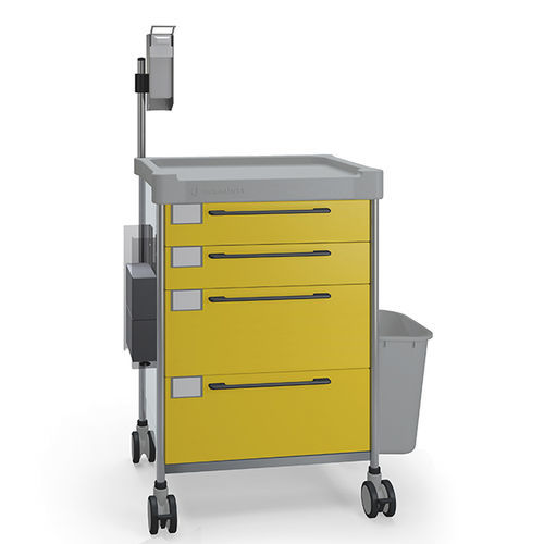 Medical trolley - 3738 Y - Insausti - isolation / stainless steel / 4 ...