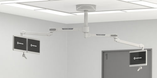 Lamp support arm - DUO - Merivaara - surgical / ceiling-mounted
