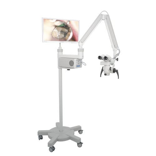 Dental surgery microscope - OP-Dent-5 - OPTOMIC - wall-mounted ...