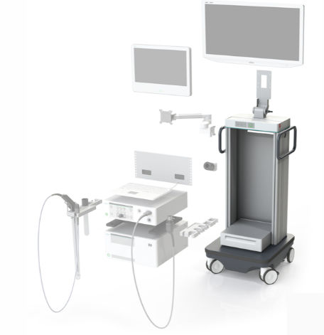 Endoscopic trolley - XION medical - equipment / storage / cleaning