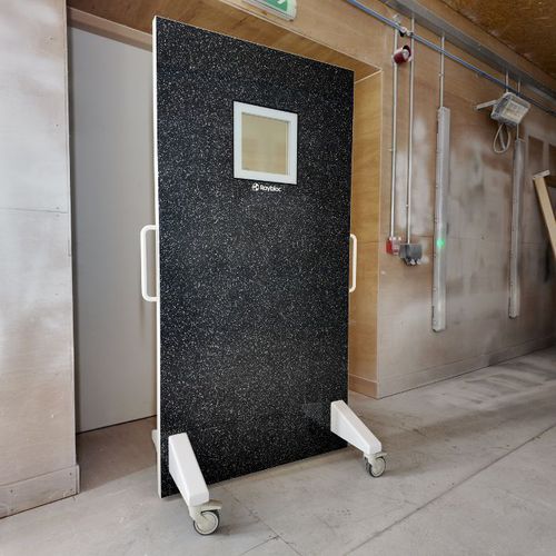 X-ray radiation shielding screen - Raybloc - mobile / with window