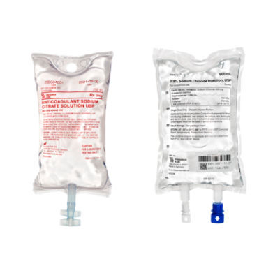 Saline solution infusion bag - 6B1285 - Fresenius Kabi - polyvinyl chloride