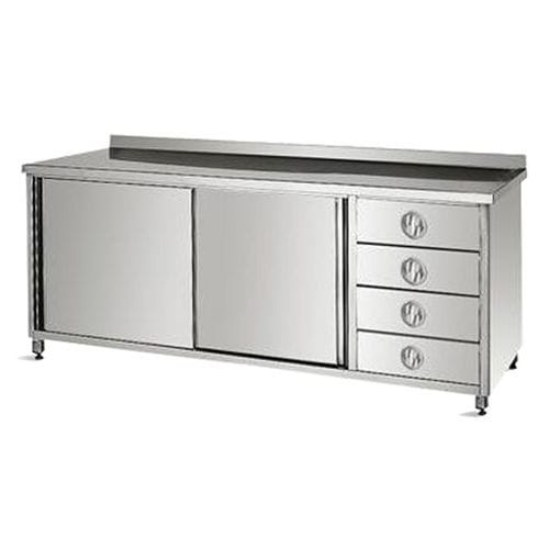 Work table - PS-SSWT02 - PROJESAN - rectangular / stainless steel ...